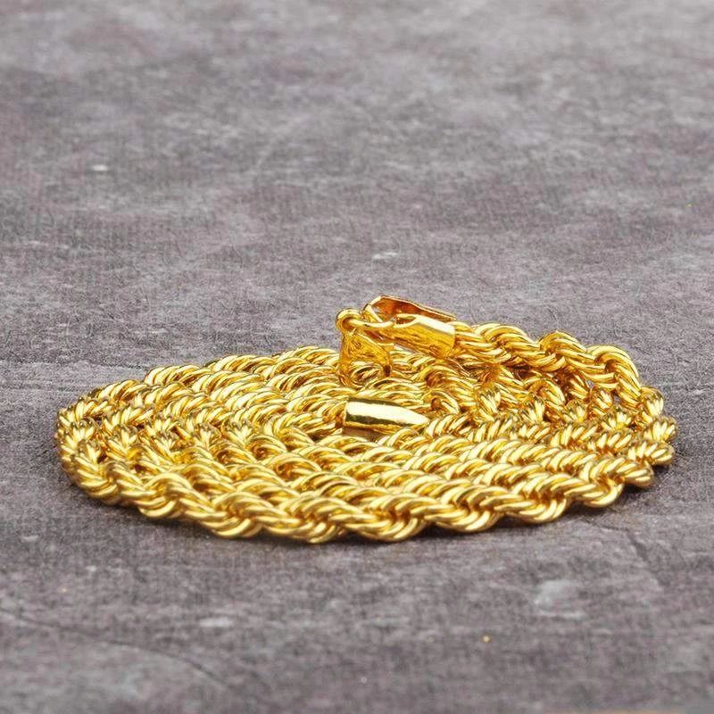 3MM Gold Rope Chain | Flash Sale 20% OFF | Free Shipping – Amerikan Gold